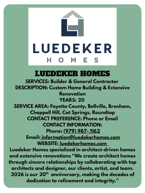 Local Contractors - La Grange, TX - Farmers Lumber Company