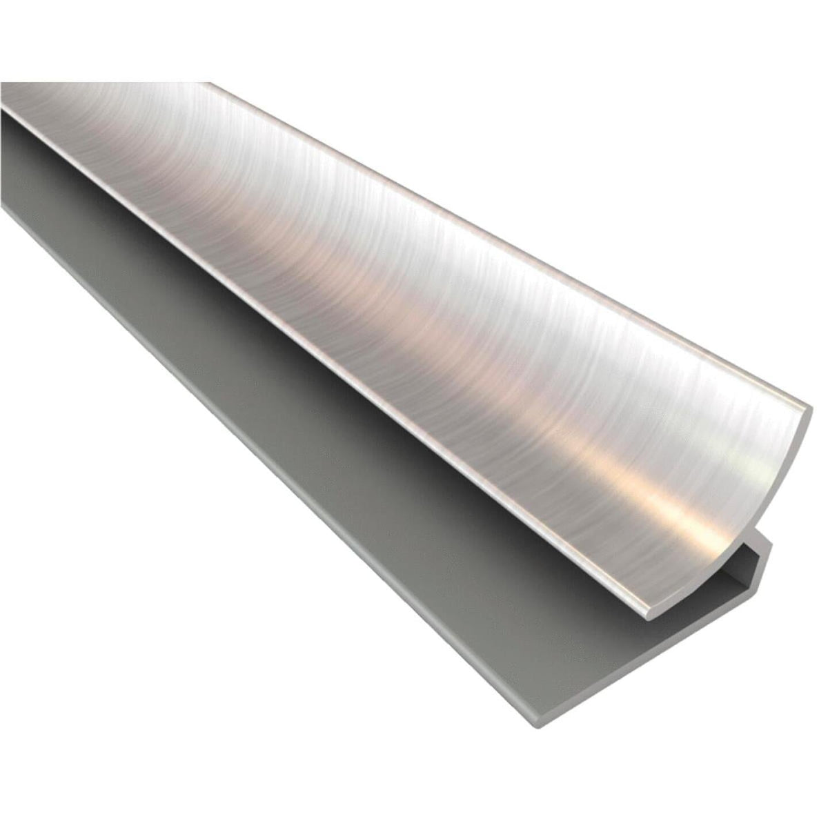 Fasade 18 In. Thermoplastic Inside Corner Backsplash Trim, Brushed ...