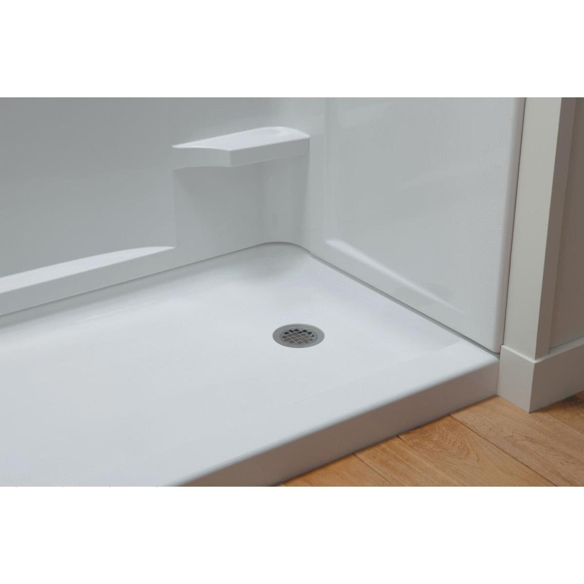 Sterling Ensemble 60 In. W x 30 In. D Right Drain Shower Floor & Base ...