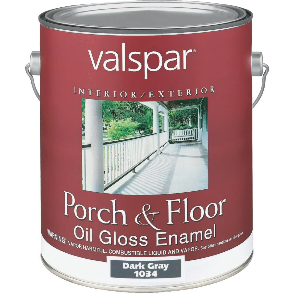 Valspar 1 Gal. Dark Gray Oil Based Gloss Porch & Floor Enamel - La ...