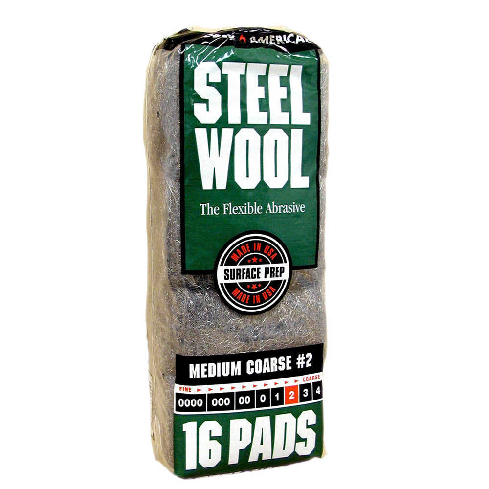 Homax® Steel Wool, Medium Coarse, GRADE #2, 16 Pads - La Grange, TX ...