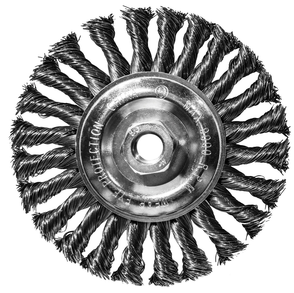 Century Drill And Tool Wire Wheel Coarse Knot 6″ Size 5/8" X 11" Arbor ...