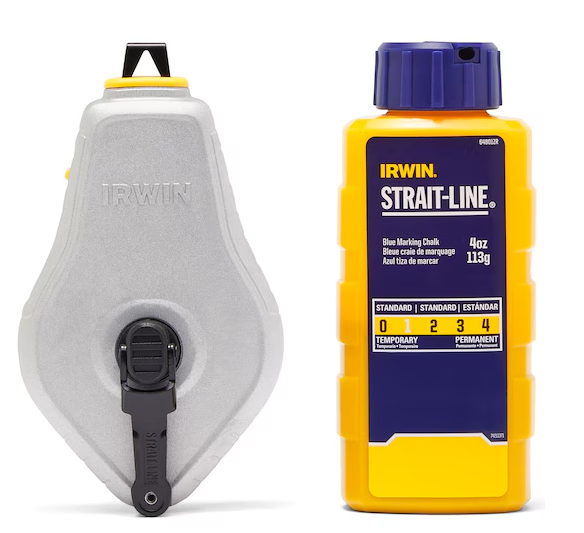 Irwin STRAIT-LINE® Classic Aluminum Chalk Reel w/ Blue Chalk - La ...