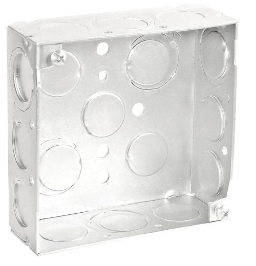 Southwire 4" Square Box, 1-1/2" Deep - Welded, W/Conduit KO'S - La ...