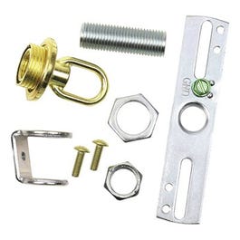Light Fixture Screw Collar Loop Kit, Brass Finish, 1/4 IP - La Grange ...