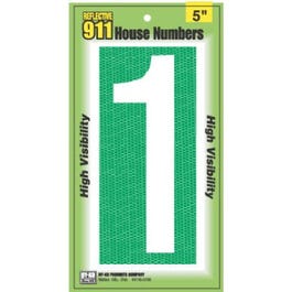 House Address Number "1", Reflective, 911 High-Visibility, 5-In. - La ...