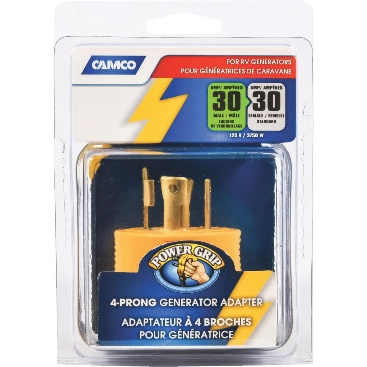 Camco Power Grip 30-Amp 4-Prong RV Generator Adapter - La Grange, TX ...