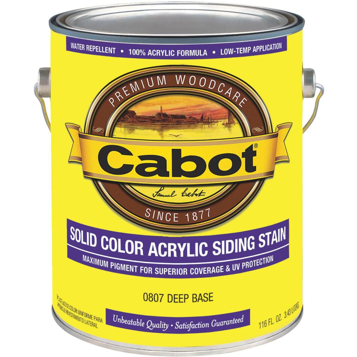 Cabot Solid Color Acrylic Siding Exterior Stain, Deep Base, 1 Gal. - La ...